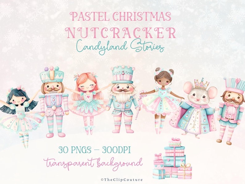 Nutcracker PNG Christmas Clipart, Candy Christmas Pastel Clipart ...