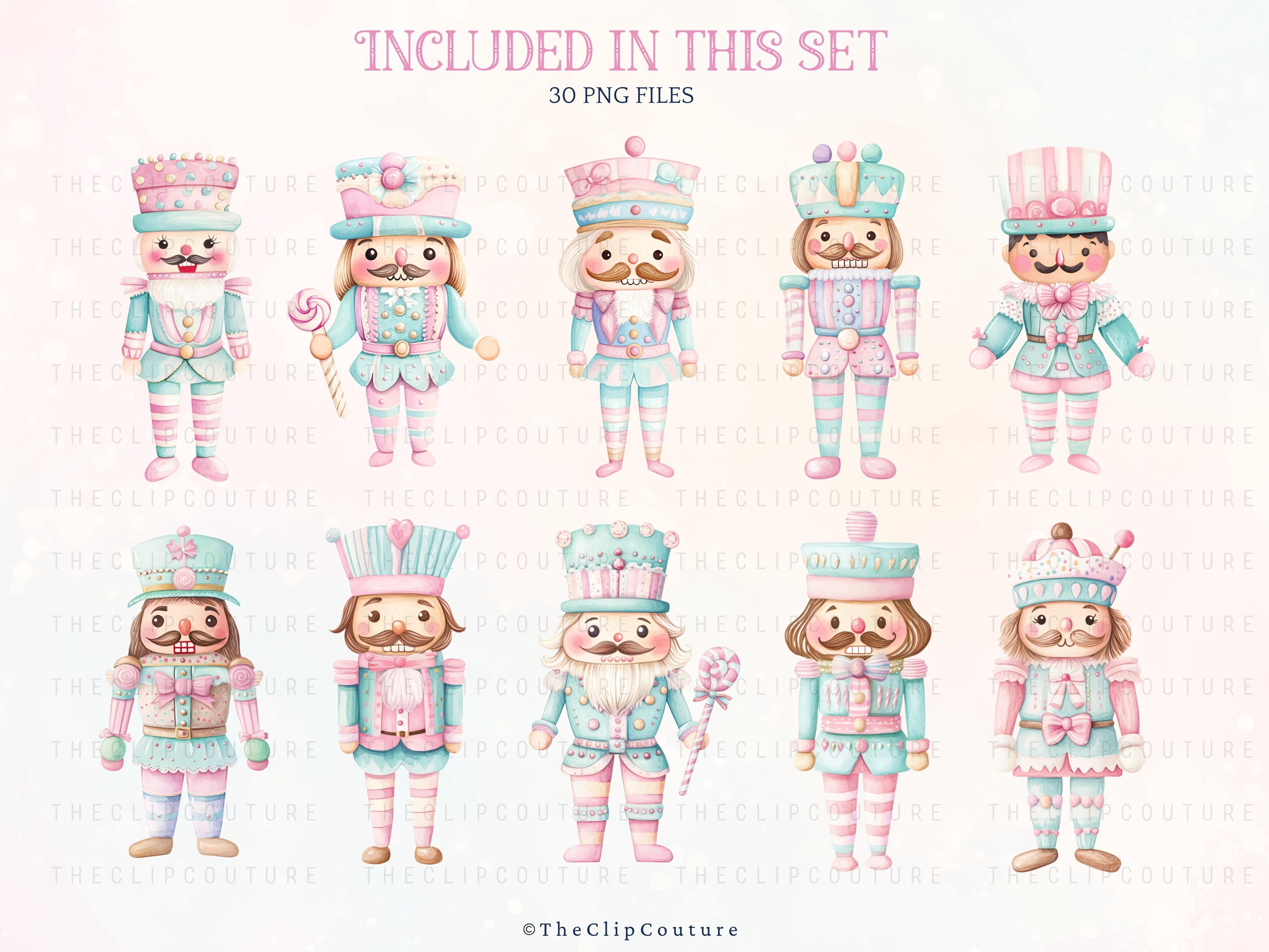 Nutcracker PNG Christmas Clipart, Candy Christmas Pastel Clipart ...