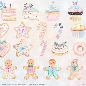 Pastel Christmas Clipart, Pink Christmas PNG, Sweets Clipart ...