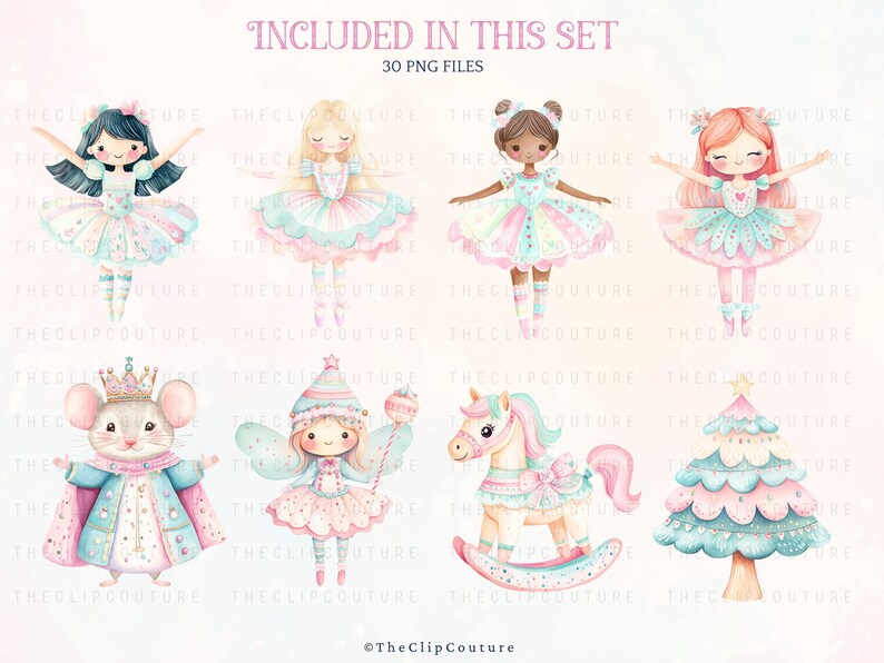 Nutcracker PNG Christmas Clipart, Candy Christmas Pastel Clipart ...