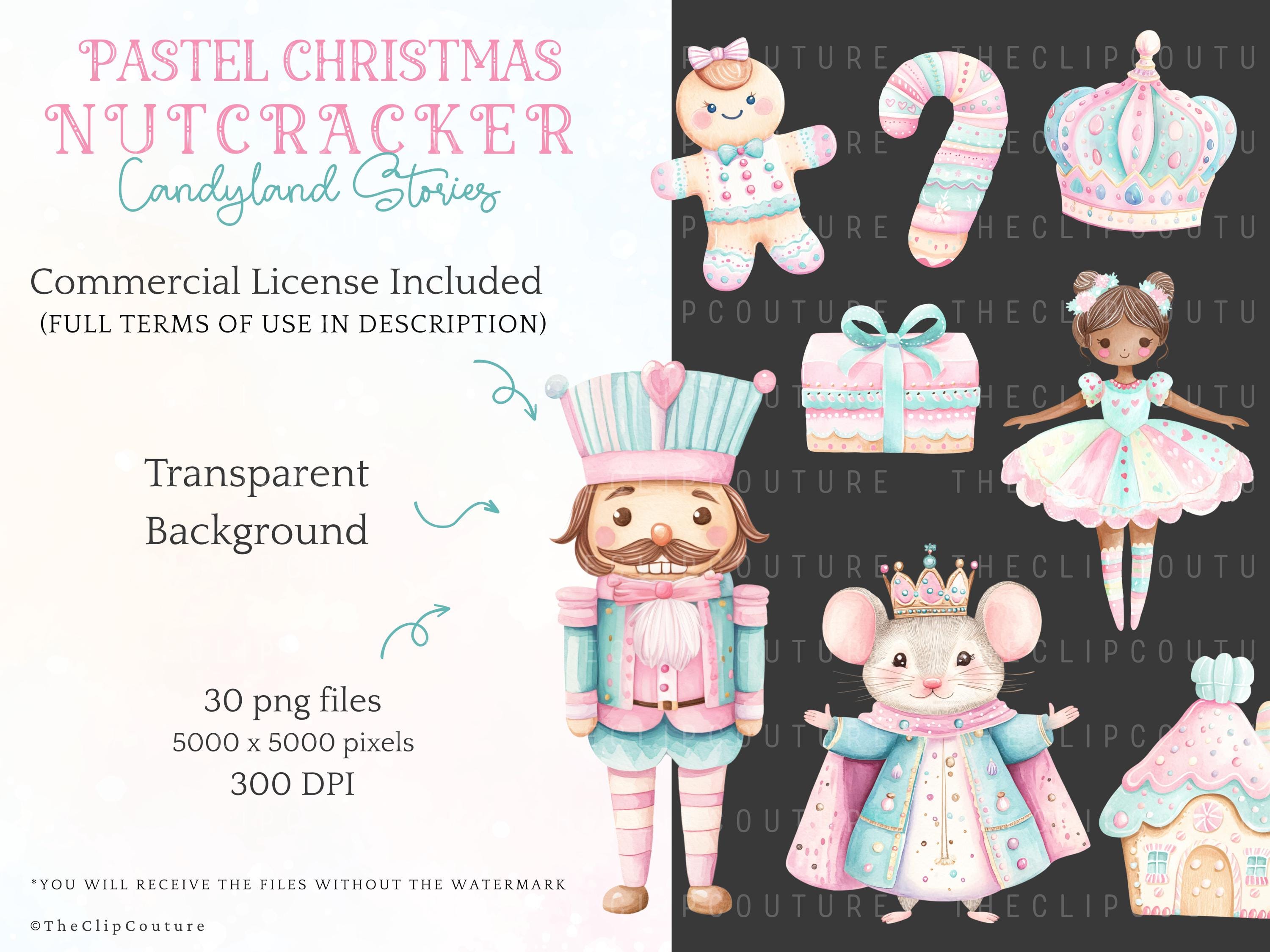 Nutcracker PNG Christmas Clipart, Candy Christmas Pastel Clipart ...
