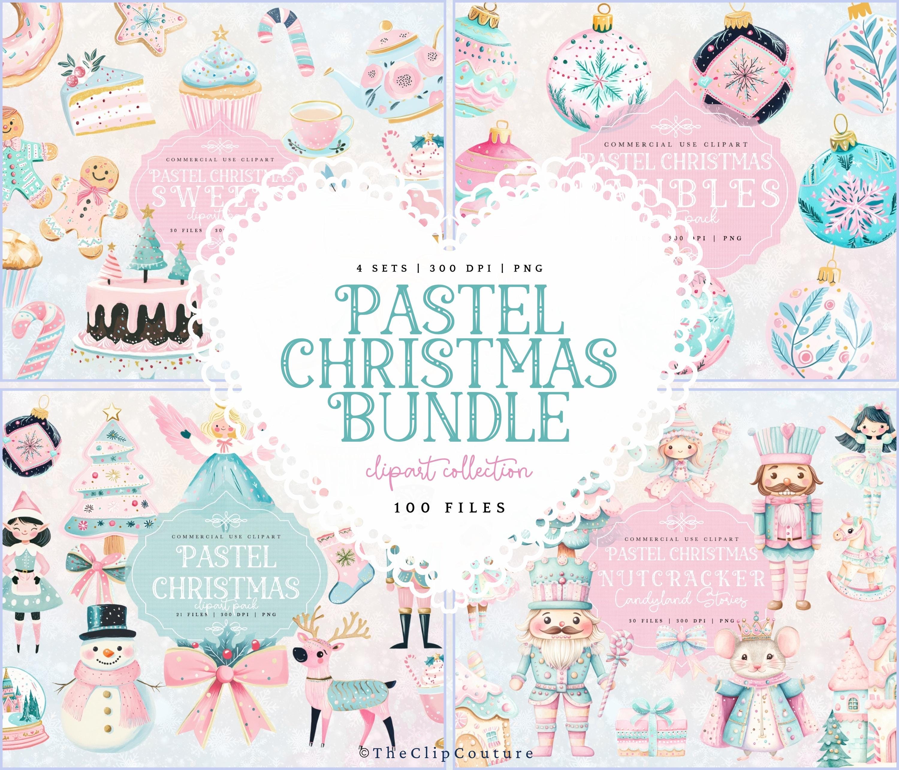 Pastel Christmas Clipart Bundle, Nutcracker PNG, Candyland Clipart ...