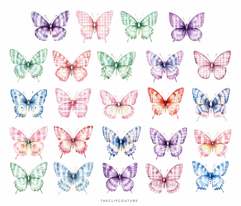Watercolor Butterflies PNG Clipart, Preppy Butterfly, Pink Butterfly ...