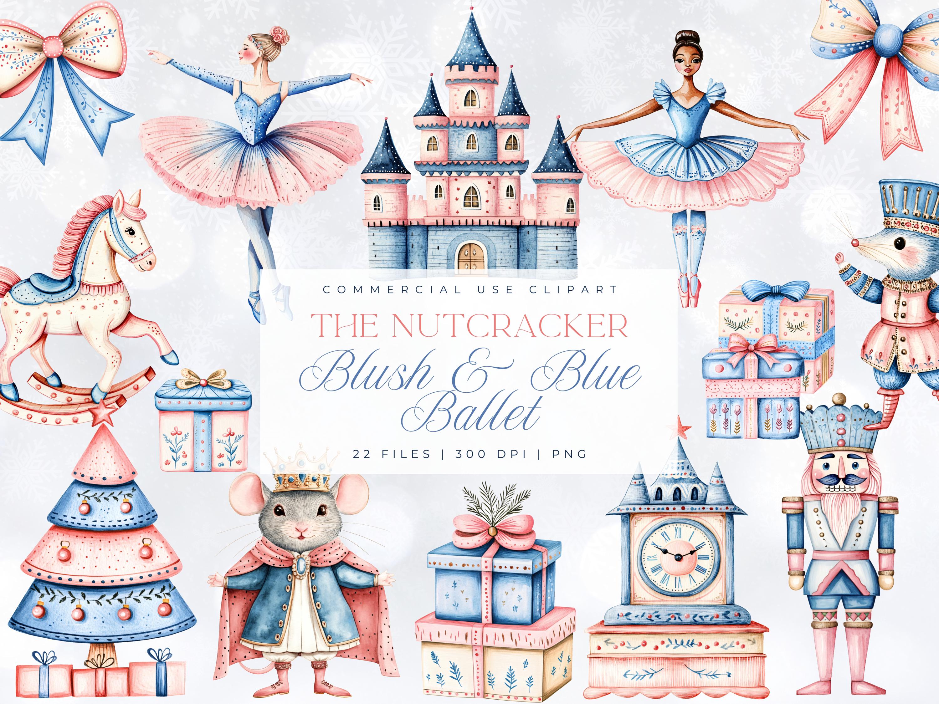 Nutcracker Christmas Clipart, Pink Christmas PNG, Ballerina PNG ...
