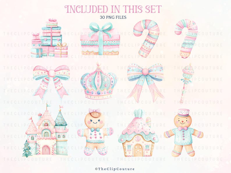 Nutcracker PNG Christmas Clipart, Candy Christmas Pastel Clipart ...