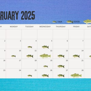 Best Fishing Days 2025 Calendar: Digital Download Only! - Etsy