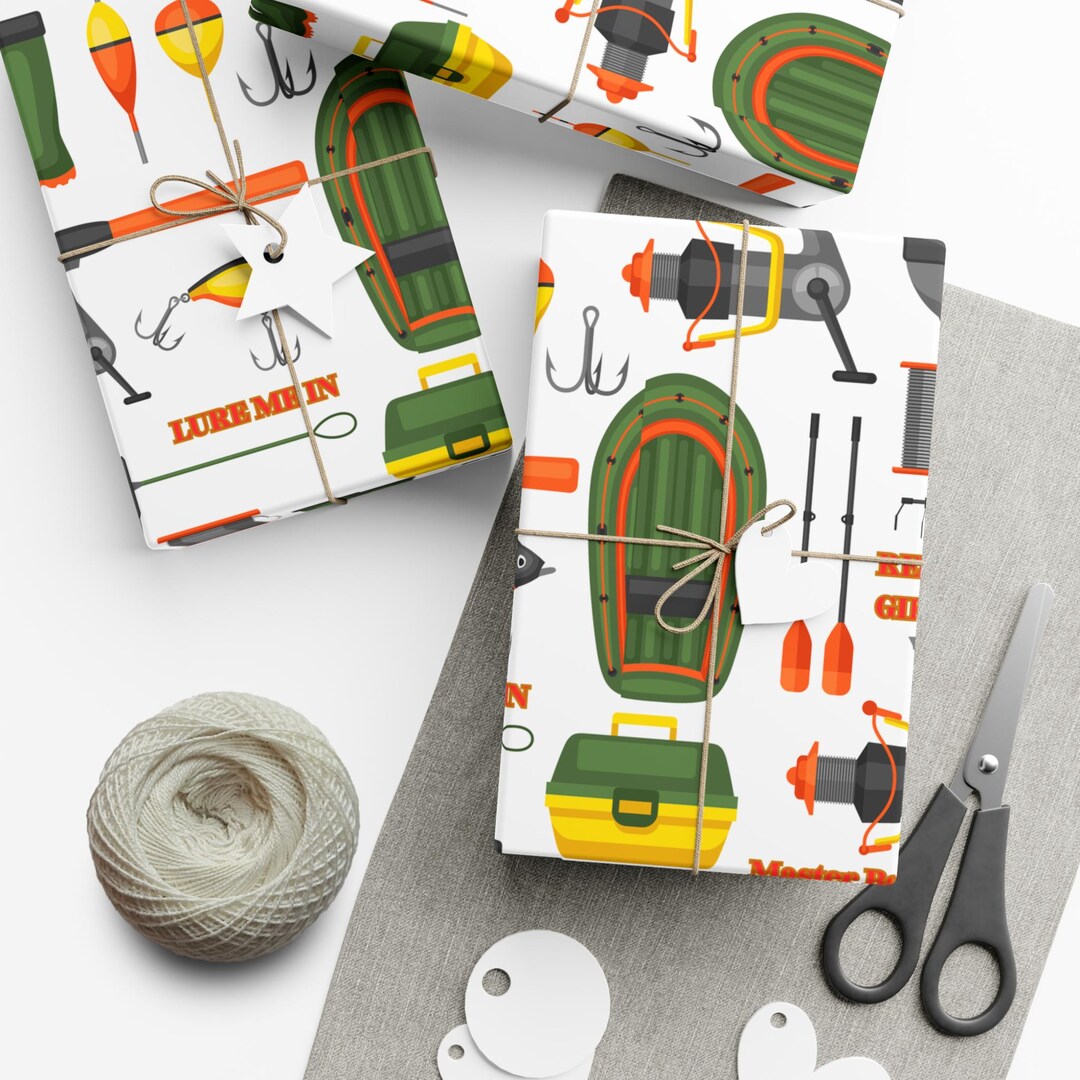 Wrapping Paper, Cool Fisherman Design, Gift Wrap for Any Occasion ...