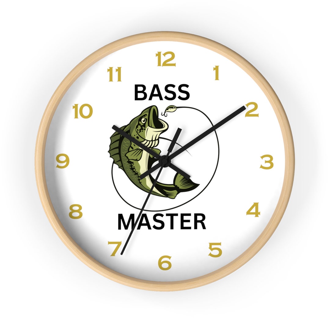Bass Master Fishing Wall Clock - Etsy