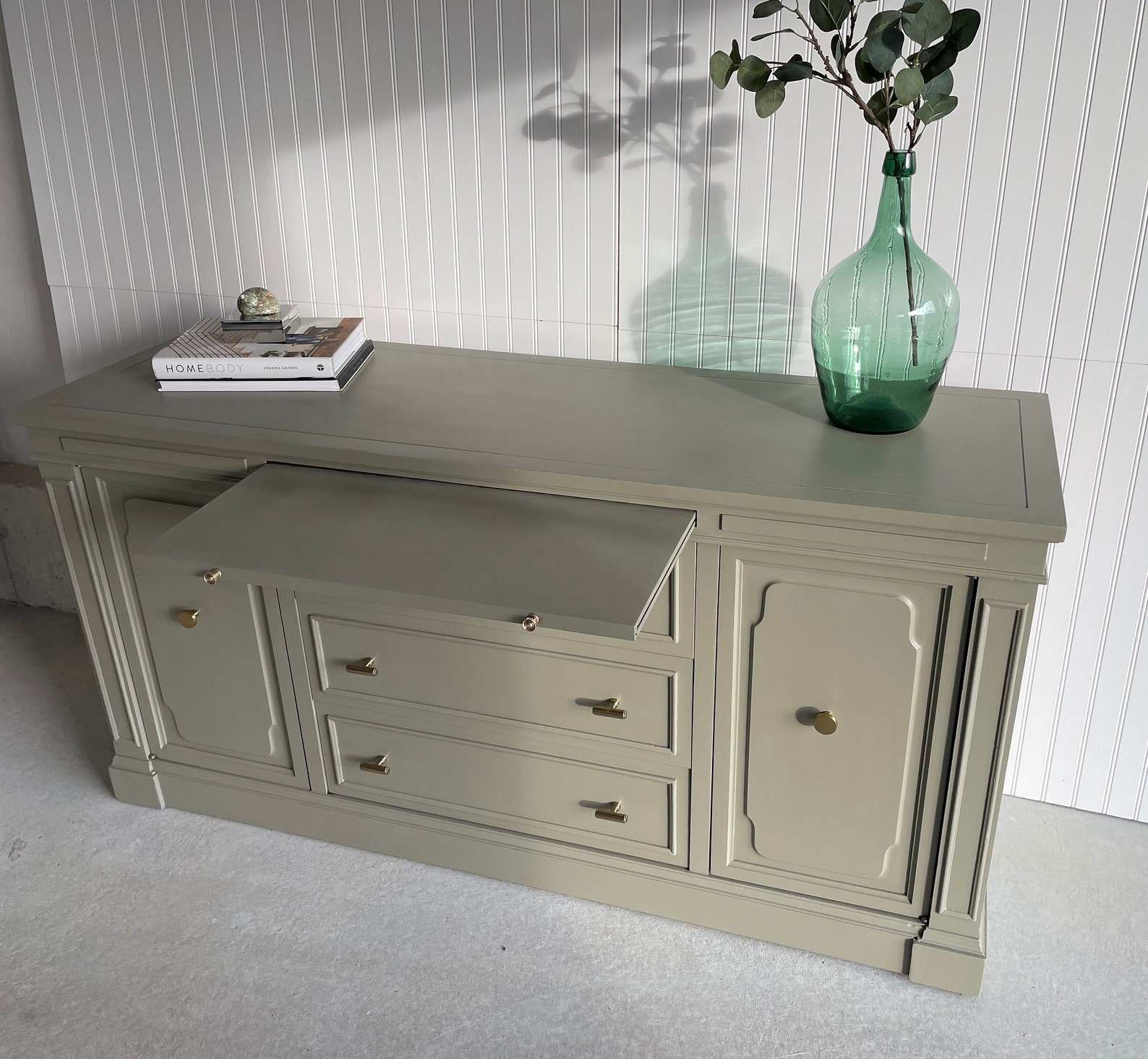 SOLD*** Drexel Buffet/console Table 3 Drawers With Pullout Serving Tray ...