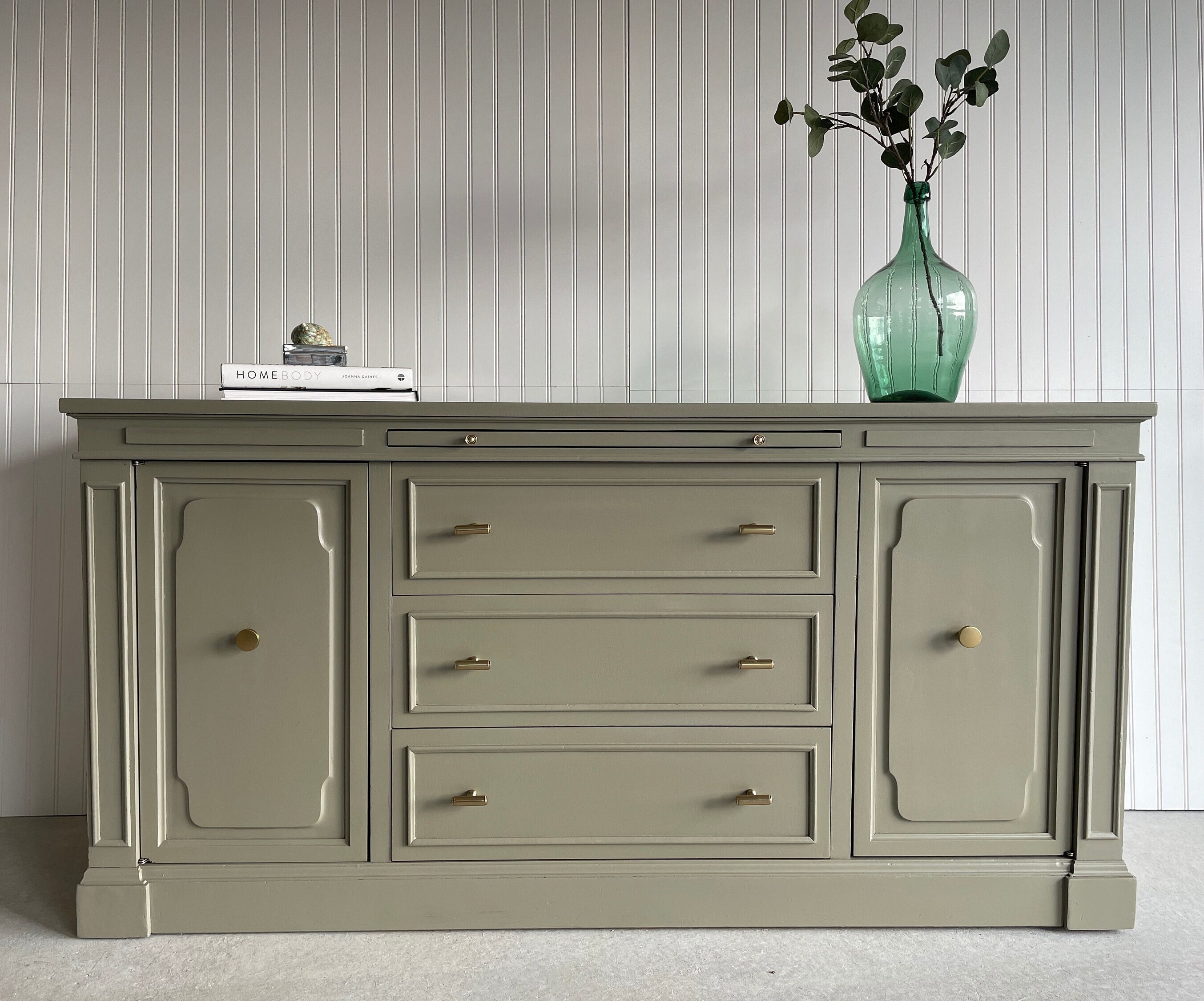 SOLD*** Drexel Buffet/console Table 3 Drawers With Pullout Serving Tray ...