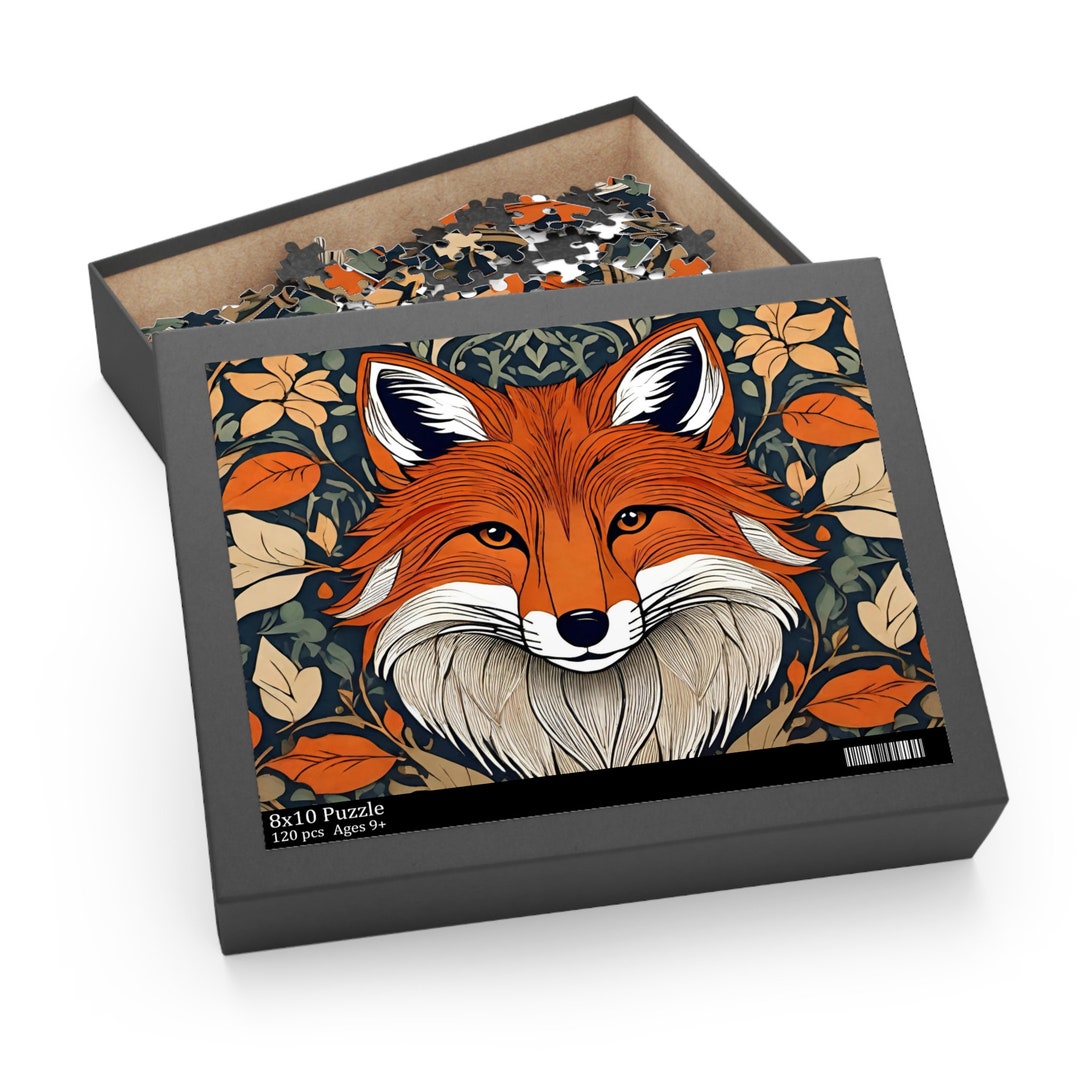 Fox Puzzle, Fox Jigsaw Puzzle, Fox Puzzle for Adults, Fox Canvas, Fox ...