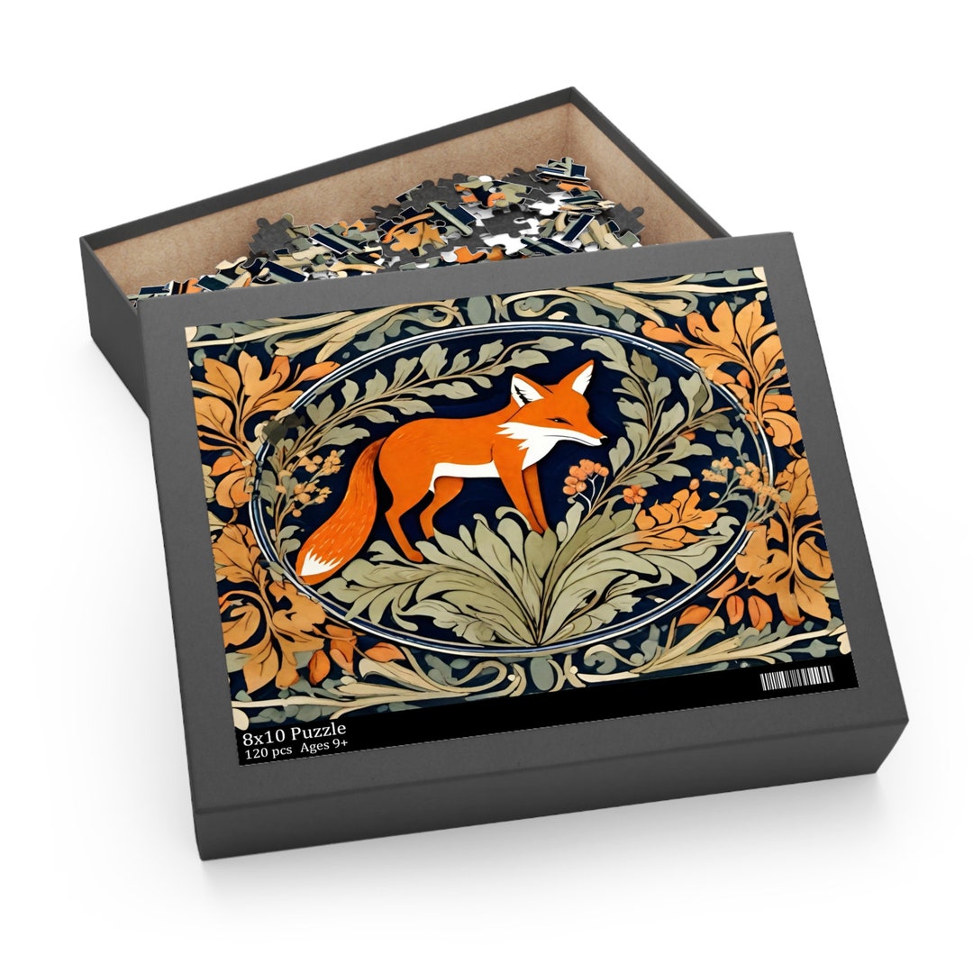 Fox Puzzle, Fox Jigsaw Puzzle, Fox Puzzle for Adults, Fox Canvas, Fox ...