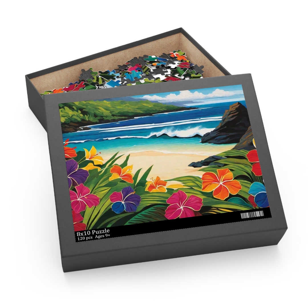 Hawaiian Puzzle, Hawaii Beach Puzzle, Ocean Adult Puzzle, Hawaiian ...