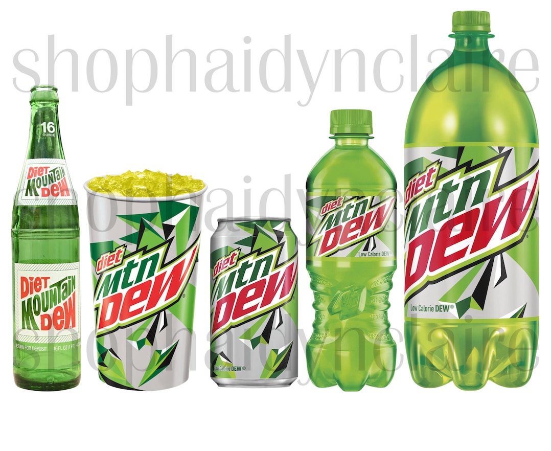 Diet Mtn Dew, Diet Mountain Dew, Png, Digital File, Digital Print ...