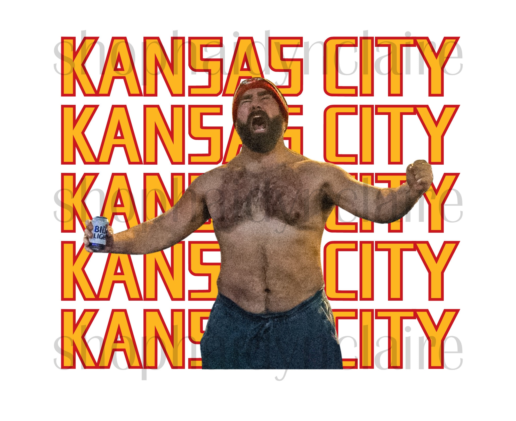 Jason Kelce, Shirtless, Chiefs, Football, Nfl, Png, Screen Print ...