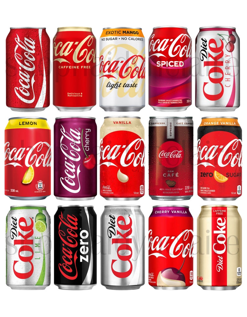 Coke Cans, Coca Cola Cans, Png, Pop Cans, Soda Cans, Coke Flavors, Pop Flavors, Screen Print ...