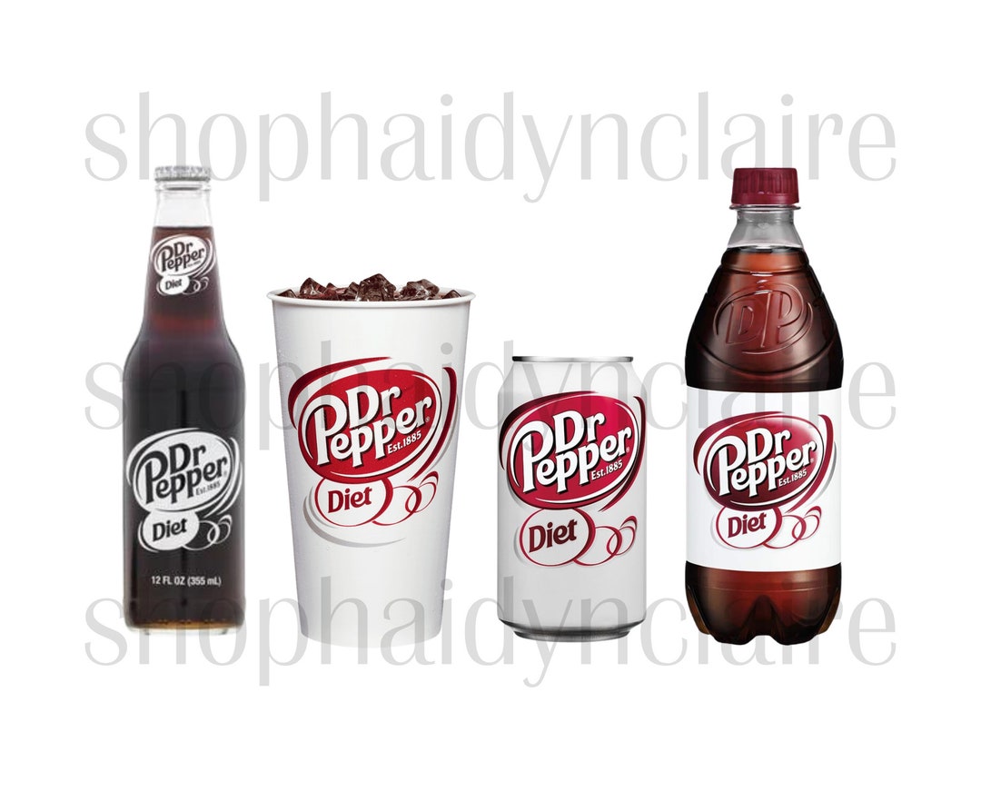Diet Dr. Pepper, Bottles, Cans, Png, Digital File, Digital Download ...