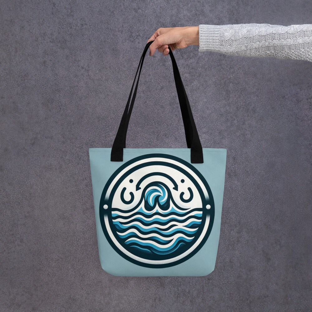 Rippling Water Tote Adaptability Design Fluid Life Fashion - Etsy