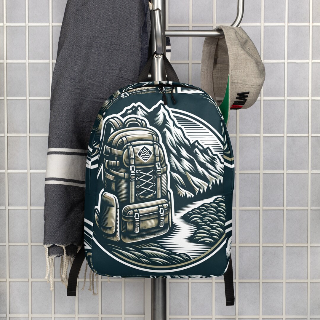 Mountain Trail Backpack, Adventure Emblem, Exploration Logo, Rugged ...