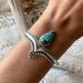 SUNRAY Cuff-silver and Turquoise Cuff Bracelet, Sterling Silver Cuff, Handmade Cuff Bracelet ...
