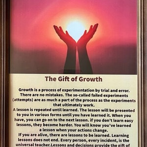 The Gift of Growth Motivational Wall Art Brown Wood Frame - Etsy