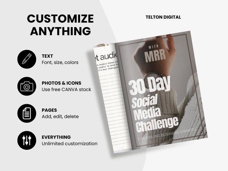 30 Day Social Media Challenge Guide & Workbook - Etsy