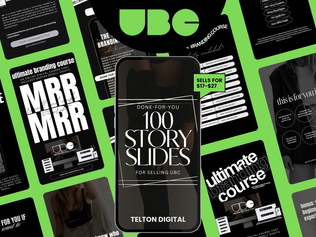 UBC 100 Instagram Story | Ultimate Branding Course | Done-for-you ...