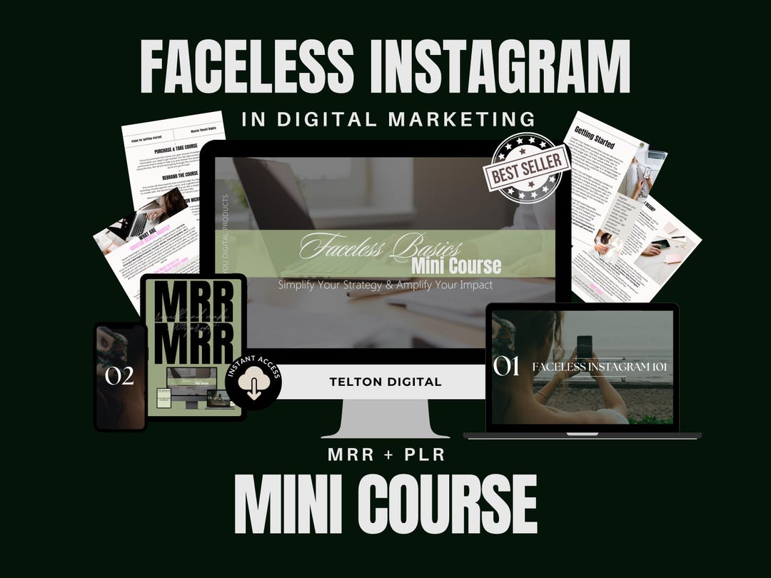 Faceless Instagram Basics Mini Course With MRR + PLR | Faceless Instagram Marketing Growth ...