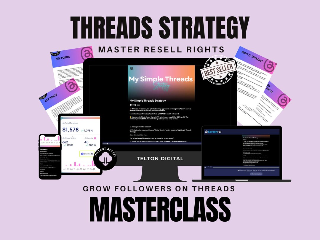 Threads Marketing Strategy: Followers, Leads & Sales (MRR) - Etsy