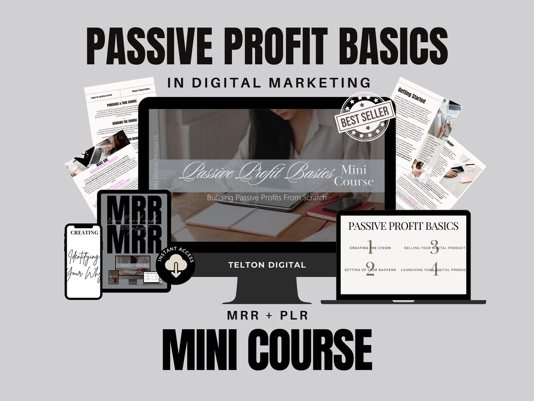 Passive Profit Income Basics Mini Course With MRR + PLR | Build Wealth With Growth Mindset | DFY ...