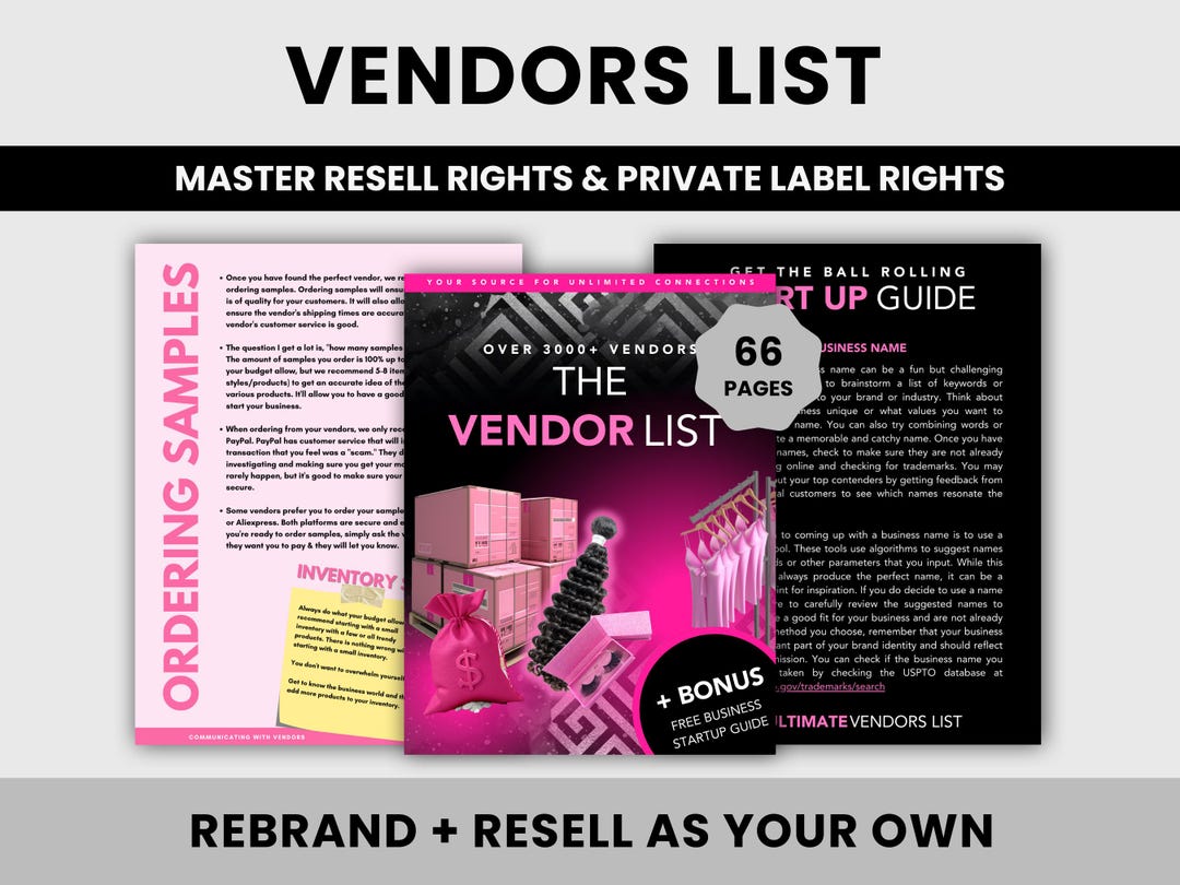 The 3,000+ Master Vendors List | Script for Hair, Lash, Wig, Makeup ...