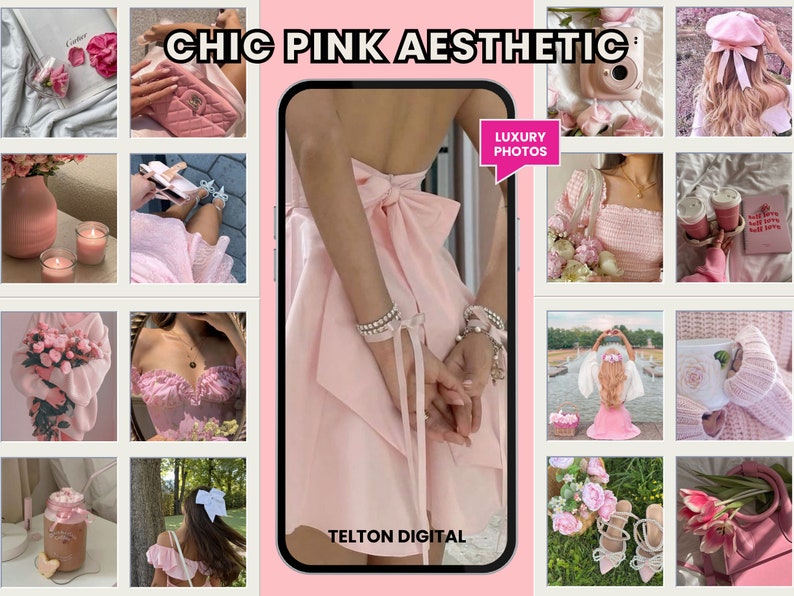Chic Pink Faceless Reels & Photos Bundle With MRR Instagram Faceless ...