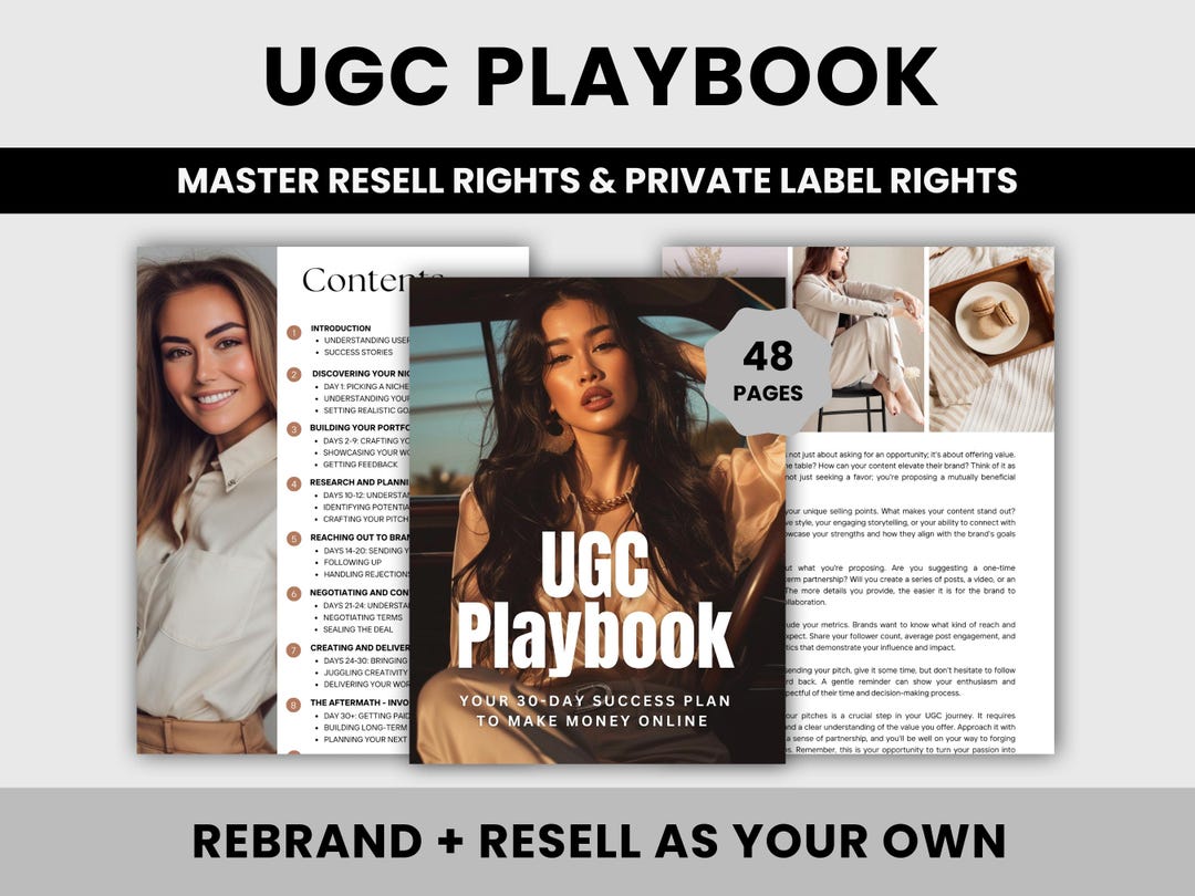 UGC Playbook: Beginner's Guide to User-generated Content (MRR) - Etsy