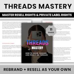 Threads Mastery How to Grow, Engaged & Profit on Threads Ready-to-post Lead Sales Magnet Master ...