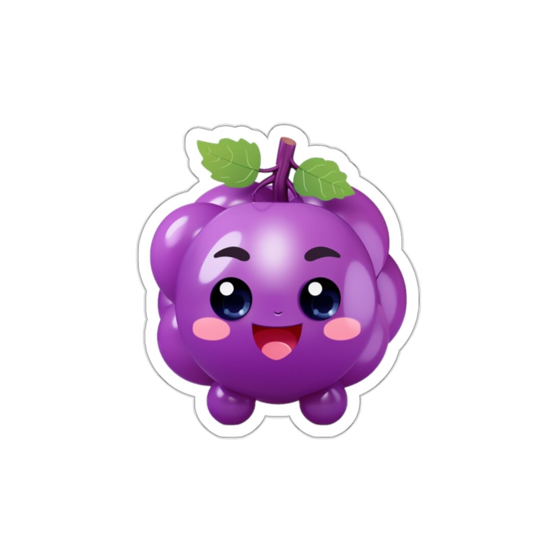 Cute Chibi Grape Sticker - Etsy
