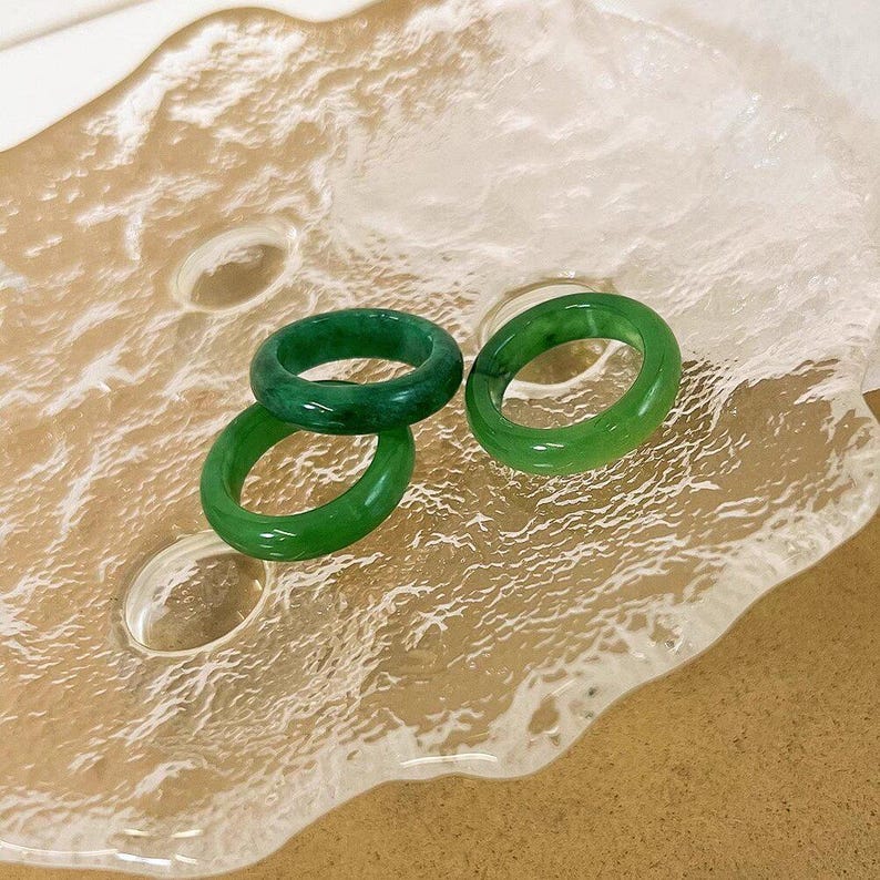 Green Jade Ring - Etsy