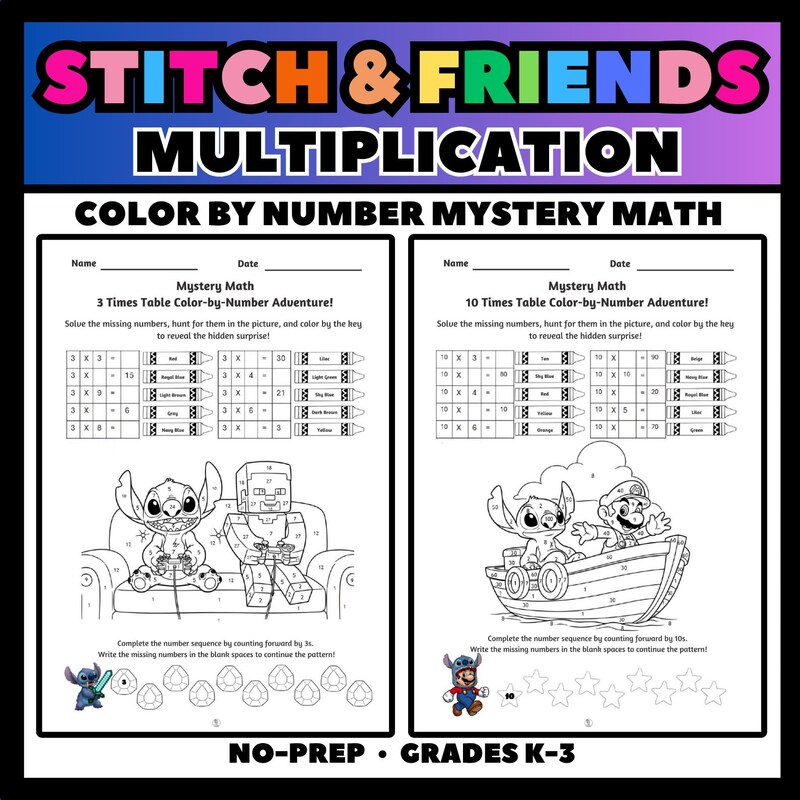 Math Mystery Worksheets - Etsy