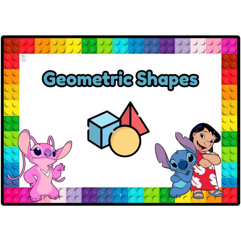 LILO & STITCH Geometric 3D Shapes Poster | Faces, Edges, Vertices Math ...