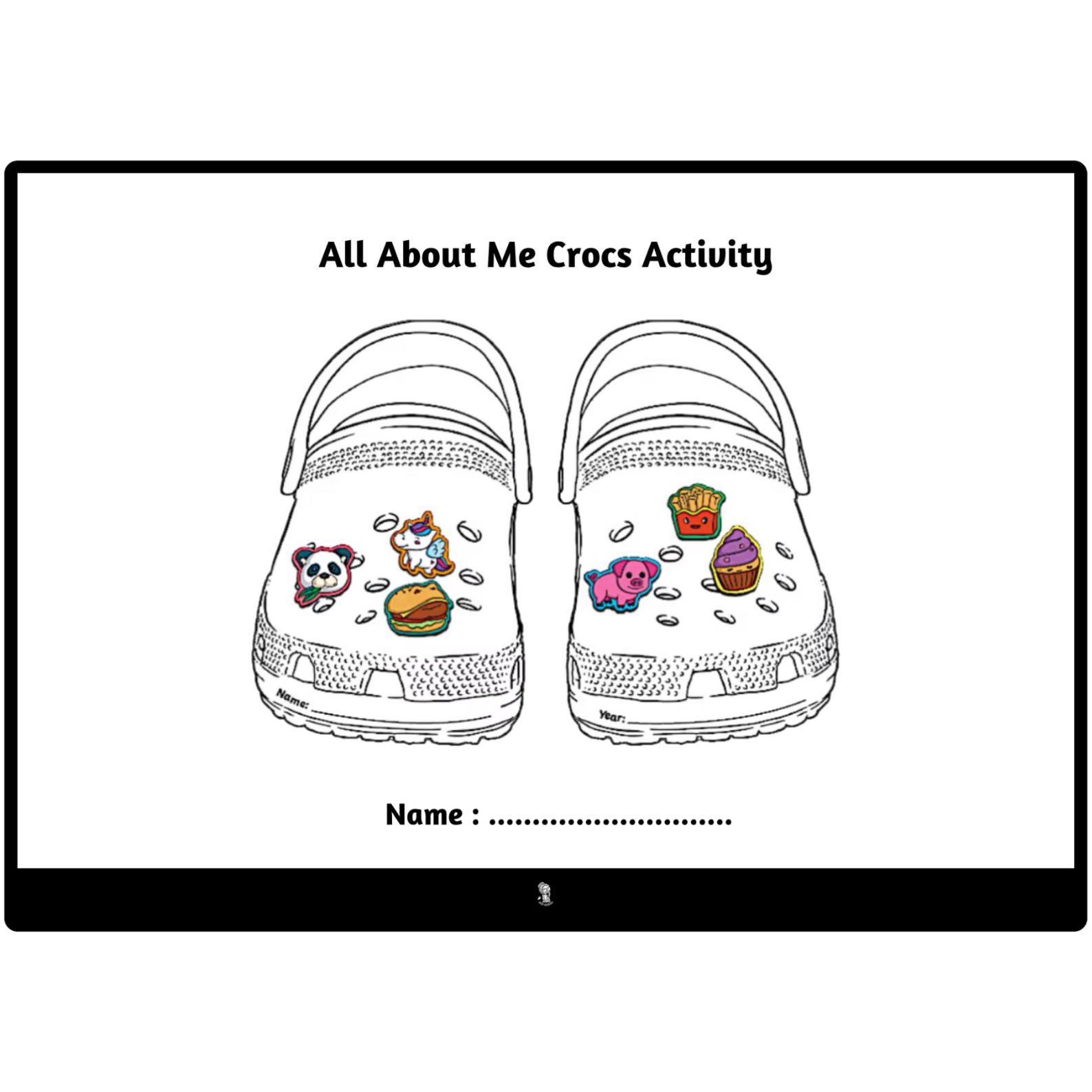 All About Me Crocs Design Activity | Back to School Icebreaker ...