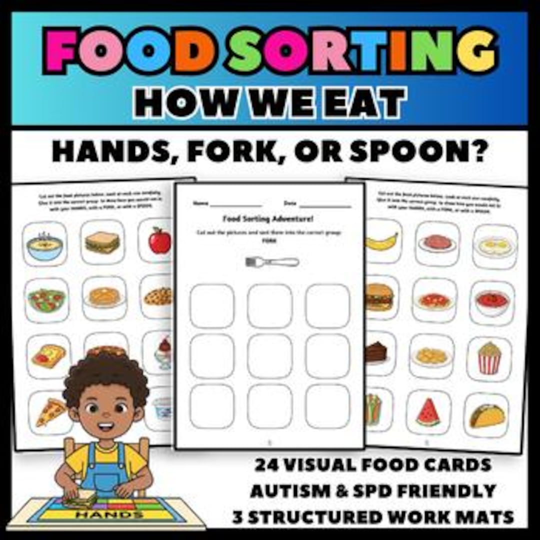 Food Sorting Activity | Fork Spoon Hands| Autism Life Skills ...