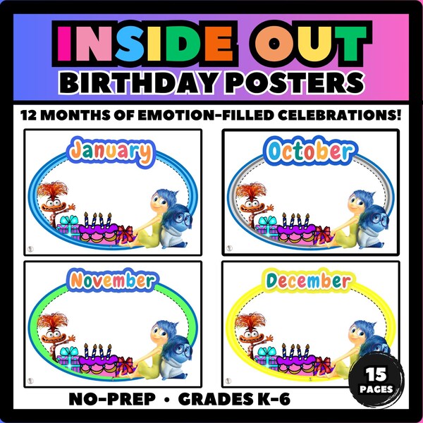 Inside Out Birthday - Etsy