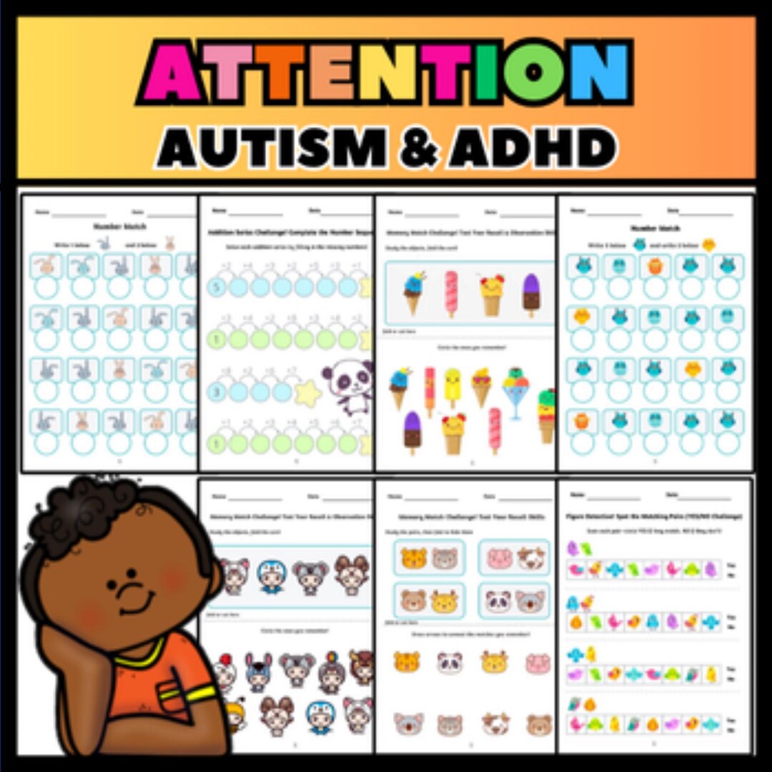 Focus Builder Activity Pack | Memory & Visual Discrimination Skills - Etsy