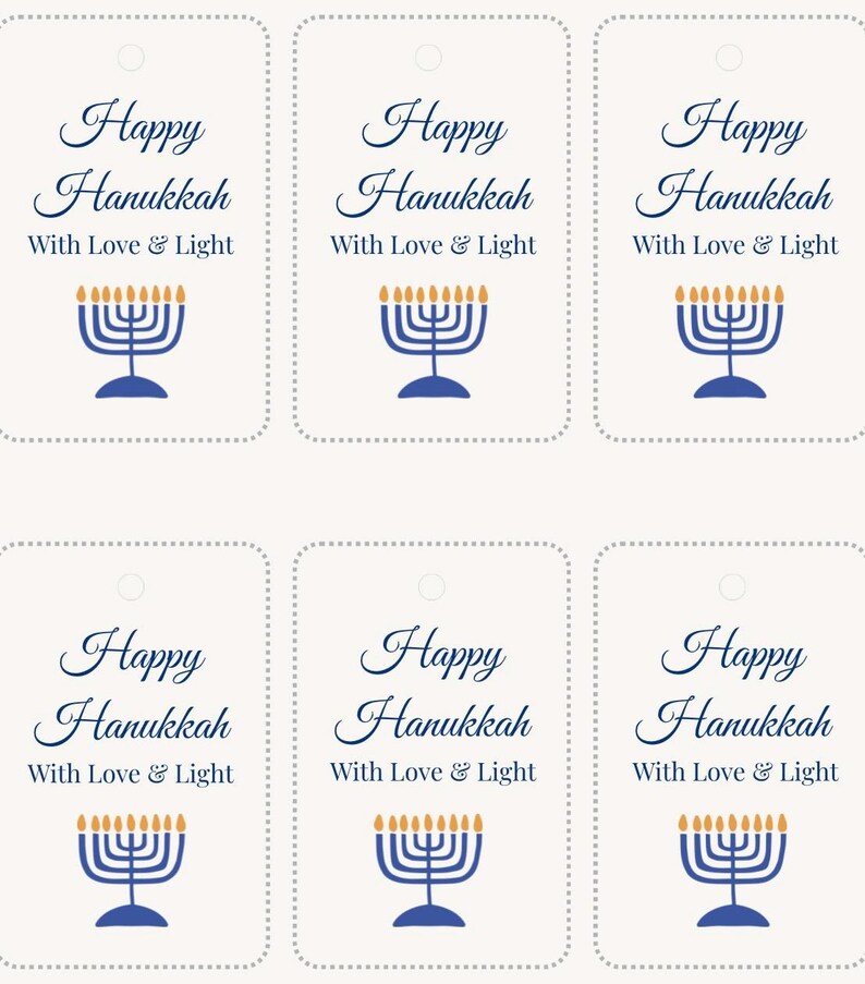 Hanukkah Gift Tags - Etsy