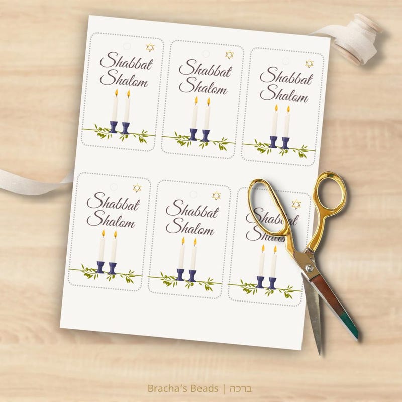 Shabbat Shalom Labels - Etsy