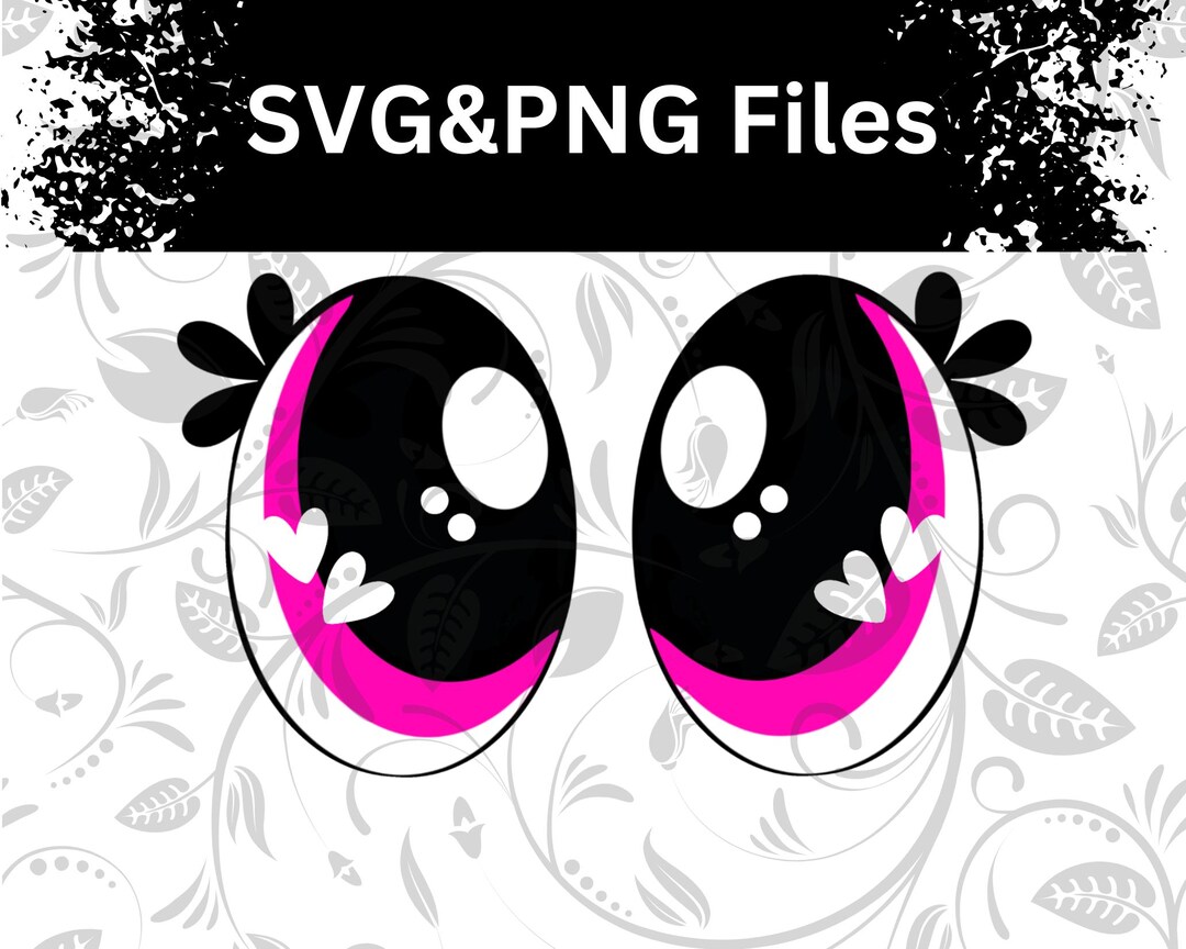 Digital Download | Valentines Heart Eyes | SVG & PNG Files | Felt Eyes ...