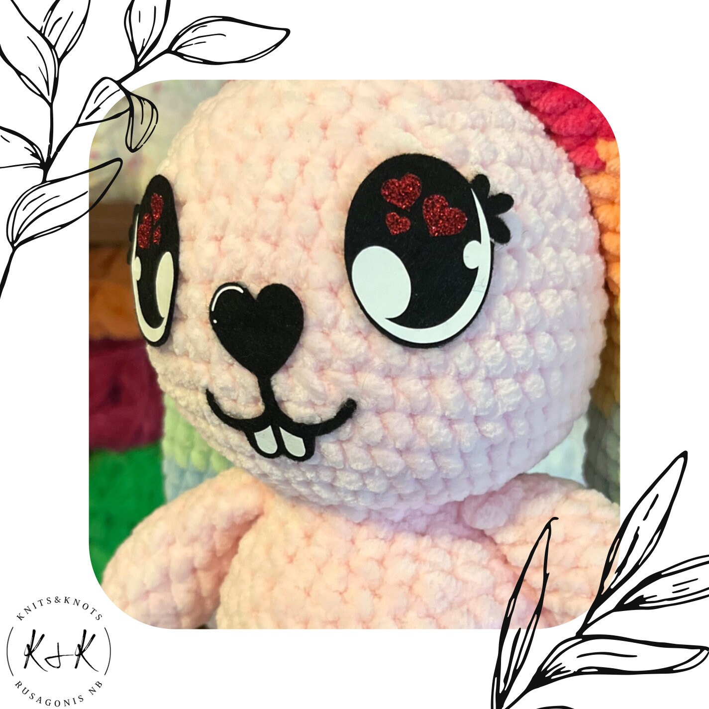 Digital Download | Bunny Nose | SVG & PNG Files | Felt Nose Amigurumi ...