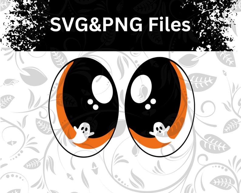 Digital Download | Halloween Ghost Eyes | SVG & PNG Files | Felt Eyes ...