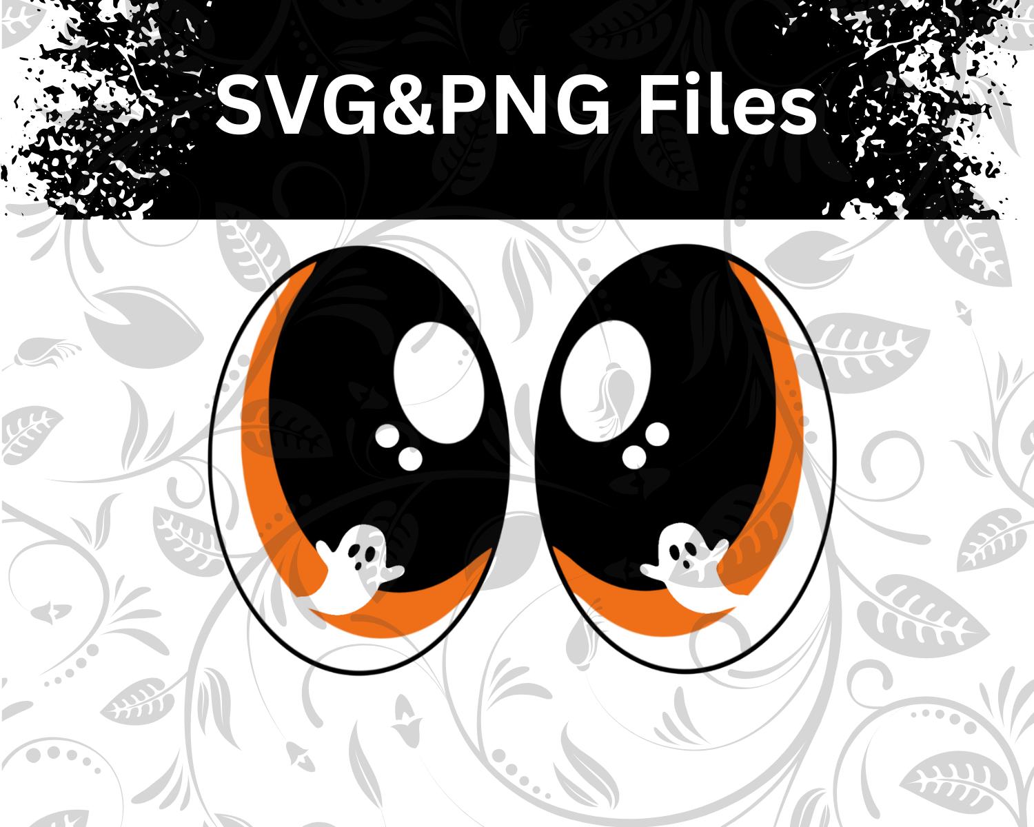 Digital Download | Halloween Ghost Eyes | SVG & PNG Files | Felt Eyes ...