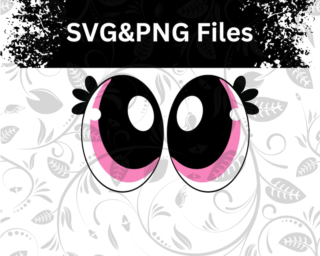 Digital Download | Lashed Circle Eyes | SVG & PNG Files | Felt Eyes ...