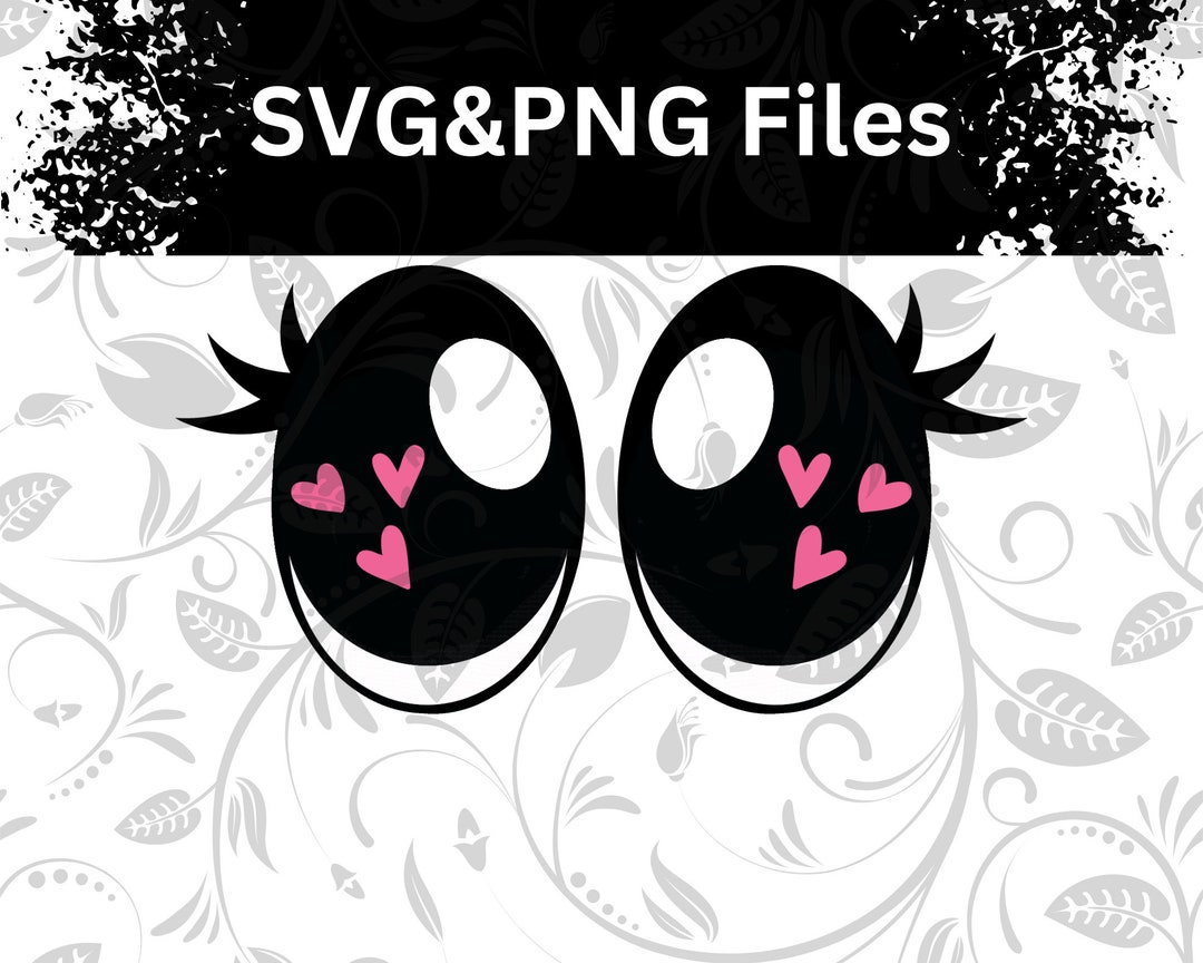 Digital Download | Lashed Hearts Eyes | SVG & PNG Files | Felt Eyes ...